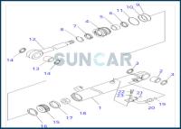 China 707-98-03590 7079803590 Bucket Cylinder Seal Repair Kit For Komatsu Excavator Bucket PC09-1 KOMATSU for sale