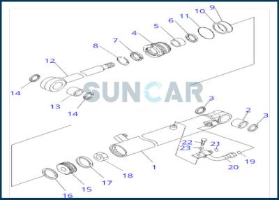 China 707-98-03590 7079803590 Bucket Cylinder Seal Repair Kit For Komatsu Excavator Bucket PC09-1 KOMATSU for sale