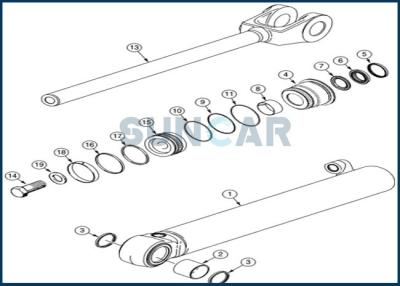 China 360979A1 CNH Loader Lift Bucket Cylinder Seal Kit fits 521E 521D for sale