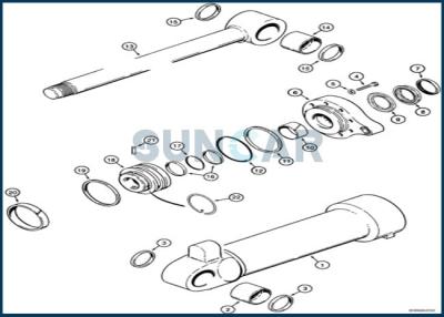 China 1543309C1 Bucket Cylinder Seal Repair Kit fits 821B 821C CNH for sale