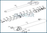 China 360979A1 Lift Cylinder Seal Kit fits Wheel Loader CNH 521D 521E 521F for sale