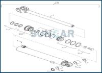China 358013A1 Bucket Cylinder Seal Repair Kit fits Wheel Loader CNH 521D for sale