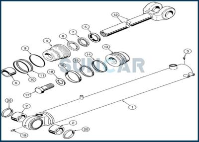 China 358013A1 Bucket Cylinder Seal Repair Kit fits Wheel Loader CNH 521D for sale
