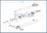 China 87598751 Lift Cylinder Seal Repair Kit fits CNH 521G 621E 621F 621G for sale