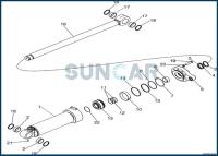 China 87529743 Tilt Bucket Cylinder Seal Repair Kit fits Loader CNH 821E 821F for sale