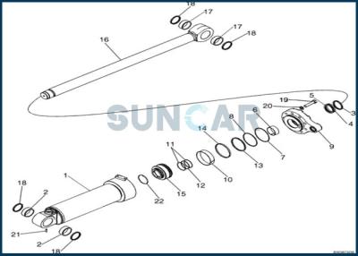 China 87529743 Tilt Bucket Cylinder Seal Repair Kit fits Loader CNH 821E 821F for sale