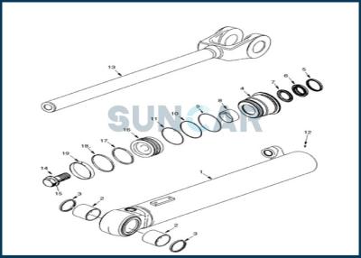 China 87530718 Lift Cylinder Service Kit fits Wheel Loader CNH 821E for sale