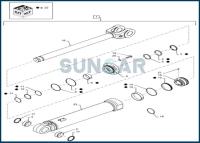 China 87529742 Lift Cylinder Seal Repair Kits fits CNH Loader 921E 921F for sale