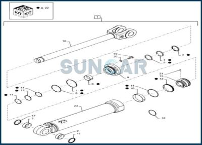 China 87529742 Lift Cylinder Seal Repair Kits fits CNH Loader 921E 921F for sale