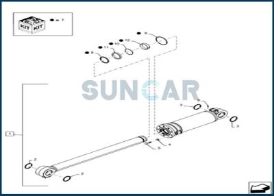 China 84282953 Tilt Cylinder Seal Repair Kit fits CNH 921G 1021G 1021F 1121F 1121G for sale