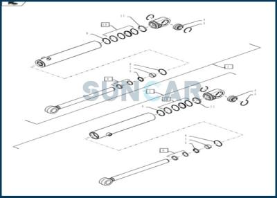 China 84404910 Steering Cylinder Seal Kit fpr Loader CNH 1021F 1021G for sale