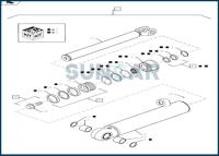 China 87434292 Lift Cylinder Seal Repair Kit fits CNH 521D 521E 521F for sale
