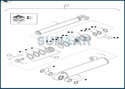China 87434292 Lift Cylinder Seal Repair Kit fits CNH 521D 521E 521F for sale