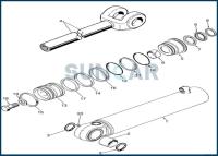 China 8605261 Steering Cylinder Seal Repair Kit Fits Wheel Loader 721D 621G for sale