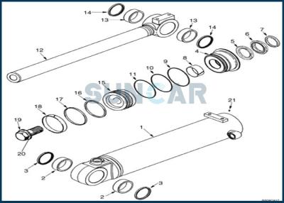 China 87442965 Tilt Bucket Cylinder Seal Repair Kit for CNH 721D 721F for sale