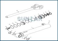 China 84244457 Lift Cylinder Seal Repair Kit fits CNH 821F 821G 921F for sale