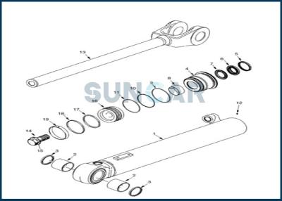 China 84244457 Lift Cylinder Seal Repair Kit fits CNH 821F 821G 921F for sale