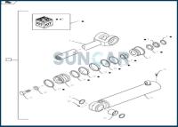 China 87363451 Steering Cylinder Service Kit fits CNH 821E 821F 821G for sale