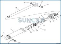 China 84327732 Tilt Cylinder Seal Repair Kit for Wheel Loader CNH 921F for sale