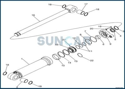 China 84327732 Tilt Cylinder Seal Repair Kit for Wheel Loader CNH 921F for sale