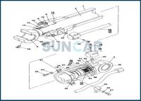 China LZ00449 Arm Cylinder Seal Repair Kit for CNH Excavator CX130 CX135SR for sale