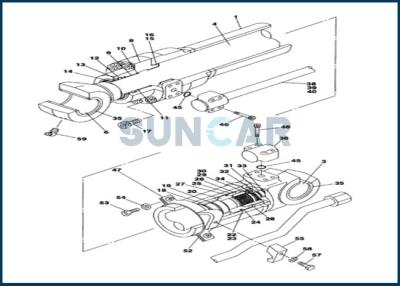 China LZ00449 Arm Cylinder Seal Repair Kit for CNH Excavator CX130 CX135SR for sale