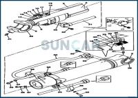 China LZ00450 Bucket Cylinder Seal Repair Kit for Excavator CNH CX130 CX210LR for sale