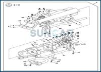 China LZ00455 Offset/dipper Cylinder Seal Kit For Excavator CNH CX135SR for sale