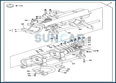 China LZ00455 Offset/dipper Cylinder Seal Kit For Excavator CNH CX135SR for sale