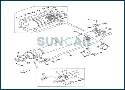 China LZ00452 Arm Cylinder Seal Repair Kit for CNH Excavators CX160 for sale