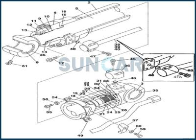 China LZ00446 Arm Cylinder Seal Repair Kit for CNH CX210N CX225SR CX210 for sale