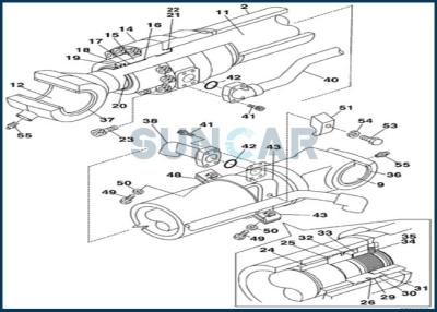 China LZ00447 Bucket Cylinder Seal Kit fits CNH CX210LR CX210N CX240 for sale