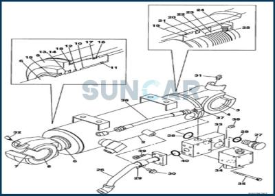 China LZ00542 Blade Dozer Cylinder Seal Repair Kit for CNH CX225SR CX235CSR for sale