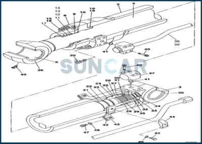 China LZ00646 Arm Cylinder Seal Repair Kit fits CNH Excavator CX240LR for sale