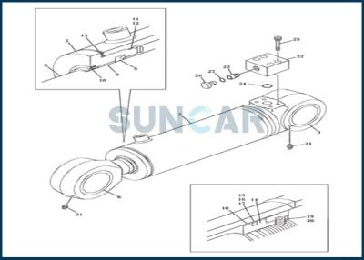 China LZ00621 Counterweight Cylinder Seal Kit fits CNH CX460 CX470B for sale