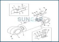 China LZ00464 Self-detaching Counterweight Cylinder Seal Kit for CNH CX700 CX700B for sale