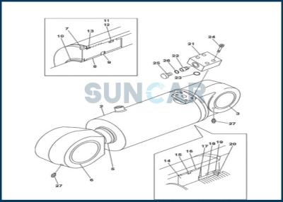 China LZ00464 Self-detaching Counterweight Cylinder Seal Kit for CNH CX700 CX700B for sale