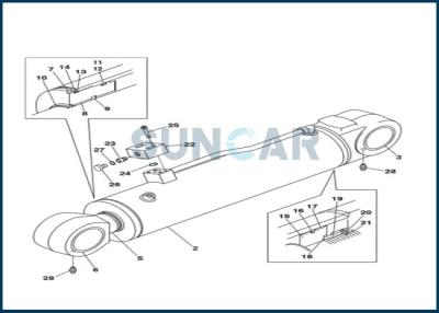 China LZ00463 Self-detaching Counterweight Cylinder Seal Kit fits CX800 CX800B for sale
