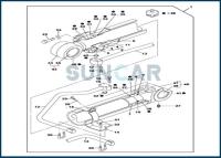 China LZ006970 Boom Cylinder Service Kit for Excavator CNH CX700 CX700B for sale