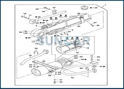 China LZ006980 Dipper Cylinder Seal Kit for CNH Excavators CX700 CX700B for sale