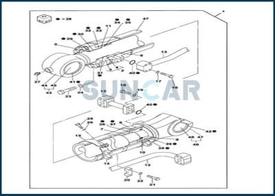 China LZ006960 Bucket Cylinder Seal Kit fits CNH Excavators CX700 CX700B for sale