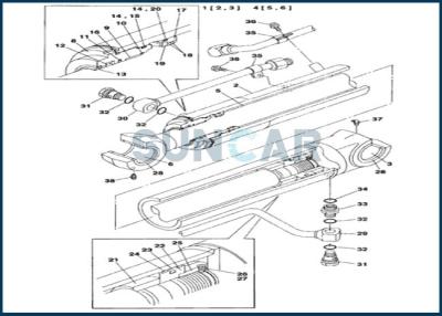 China LZ00470 Standard Boom Cylinder Seal Kit fits Excavators CNH CX75SR CX80 for sale