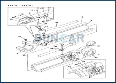 China LZ00469 Standard Boom Cylinder Seal Repair Kit for CNH CX75SR CX80 for sale
