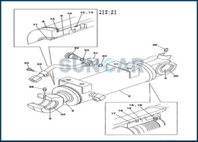 China LZ00474 Dozer Blade Cylinder Seal Repair Kit for CNH CX75SR CX80 for sale