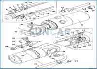 China LZ008240 Boom Swing Cylinder Seal Kit for CNH Excavators CX80 for sale