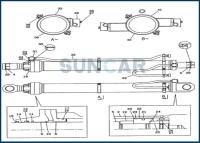 China LZ00439 Arm Cylinder Seal Repair Kit fits CNH Excavators CX800 for sale