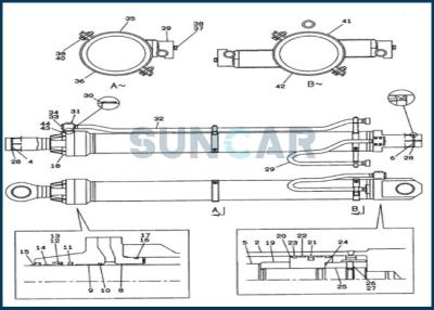 China LZ00439 Arm Cylinder Seal Repair Kit fits CNH Excavators CX800 for sale