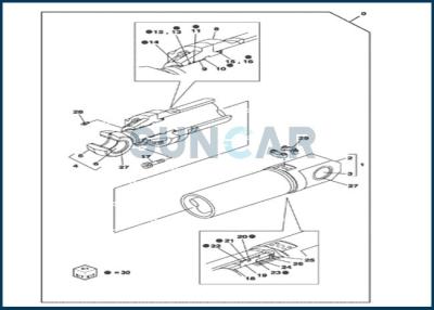 China LZ007120 Dipper Cylinder Seal Kit for CNH Excavator CX800 CX800B for sale
