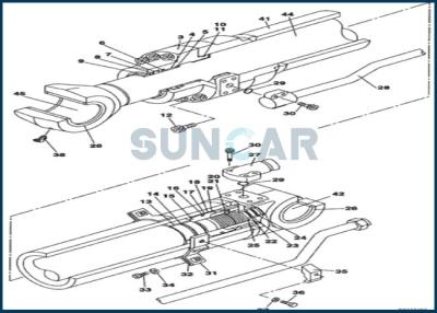 China LZ009350 Arm Cylinder Seal Repair Kit for CNH CX130B CX145CSR for sale