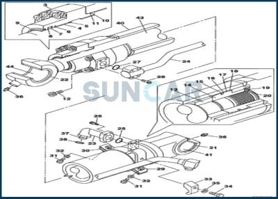 China LZ008750 Bucket Cylinder Seal Repair Kit for CNH CX130B CX210BLR for sale